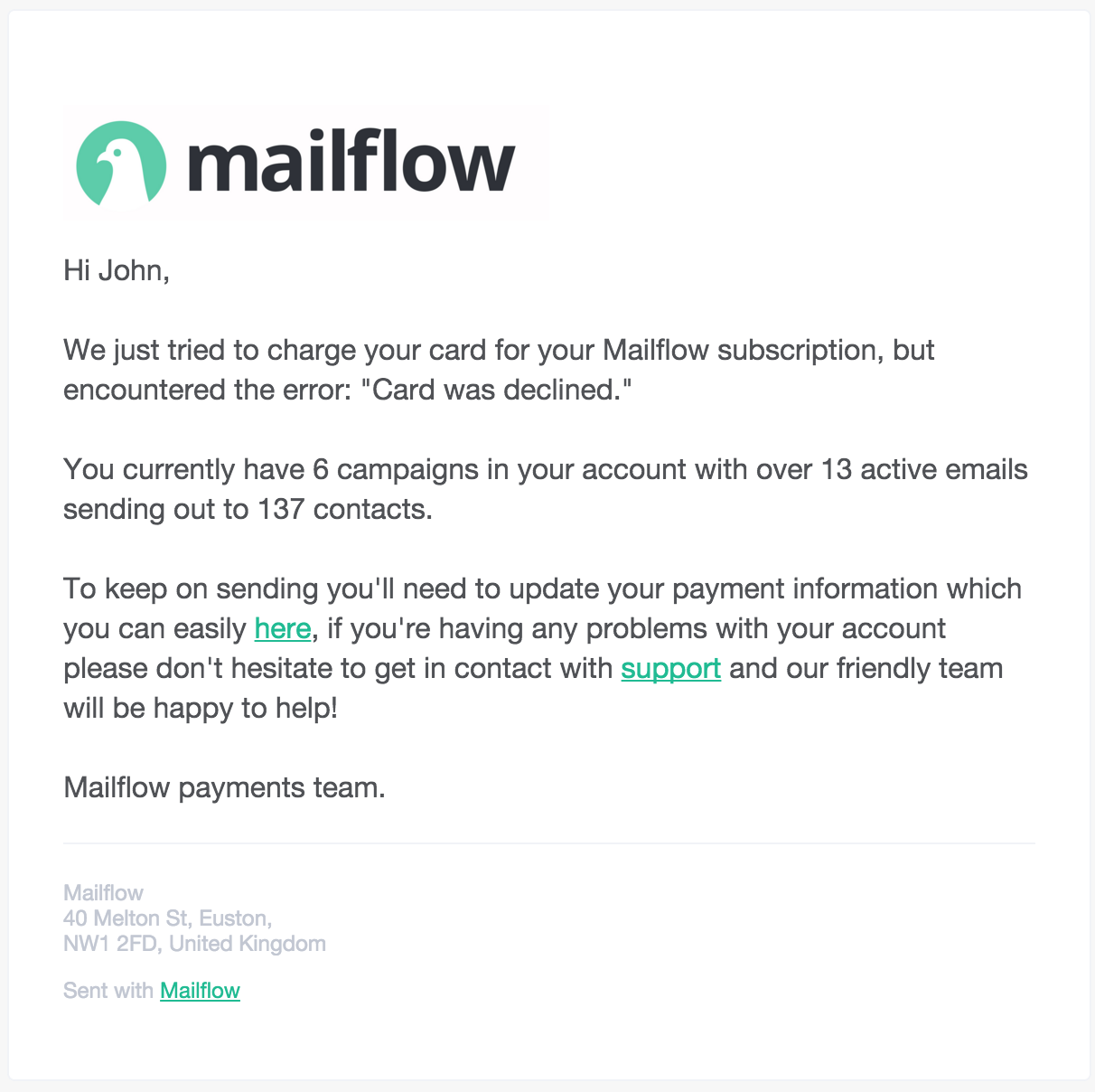 How To Reduce Delinquent Churn With A Dunning Email Strategy Customer io